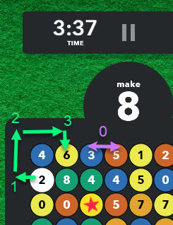 In the Brain Exercise Double Digits, why can't I connect two numbers?