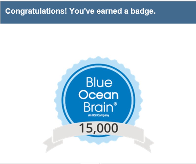 What are HSI Blue Ocean Brain Badges?